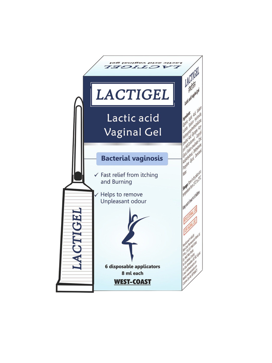 Buy WestCoast Bacterial Vaginosis Lactic Acid Vaginal Gel 8ml ...
