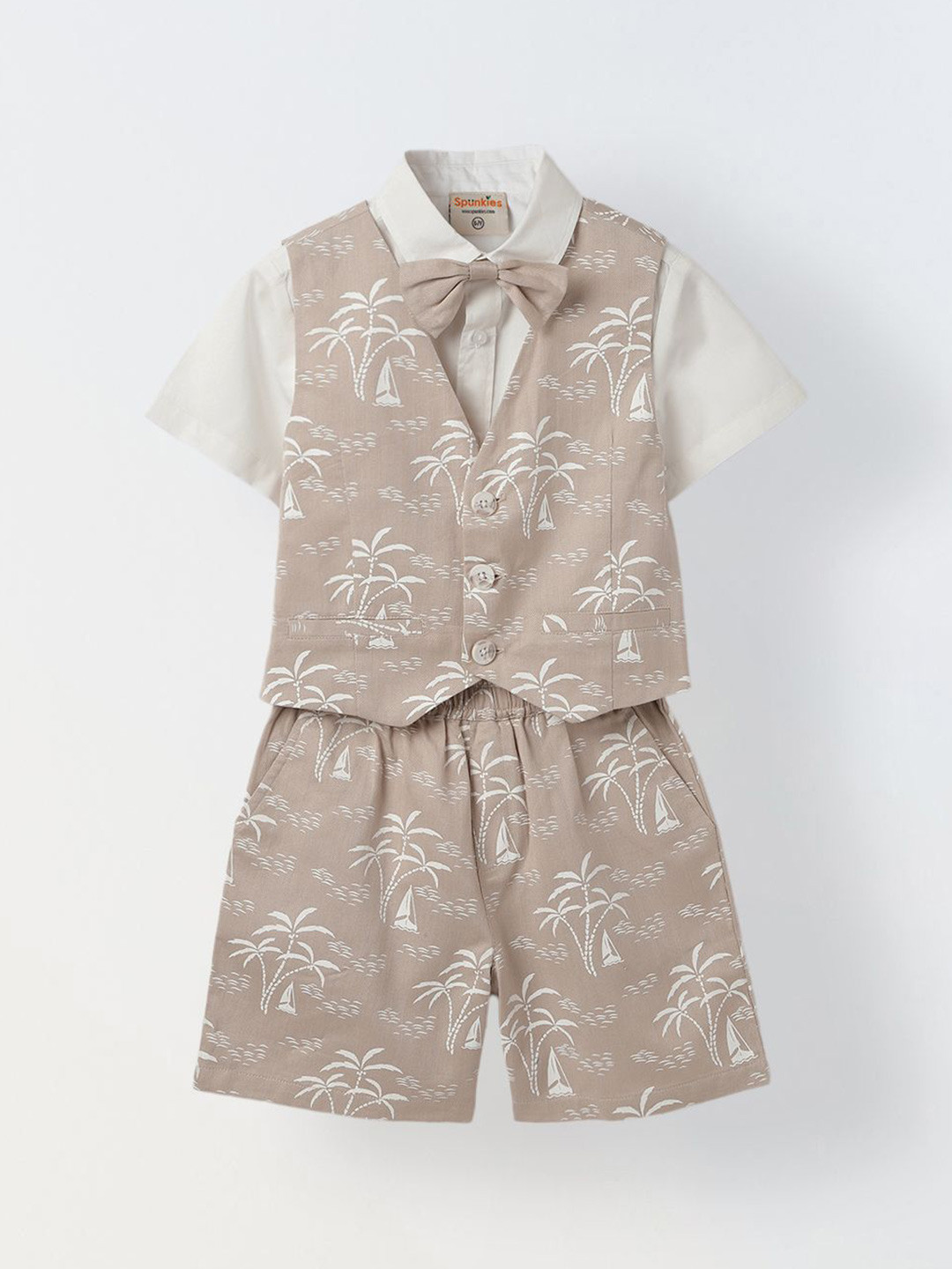 Buy SPUNKIES Girls Printed Pure Cotton T Shirt And Shorts Set ...