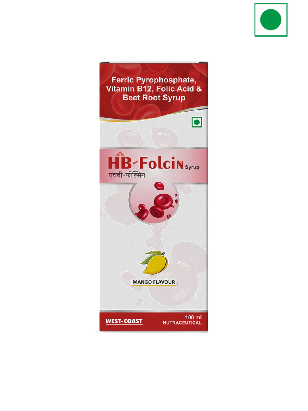 Buy WestCoast HB Folcin Syrup 100 Ml Mango Flavor - Nutrition And ...