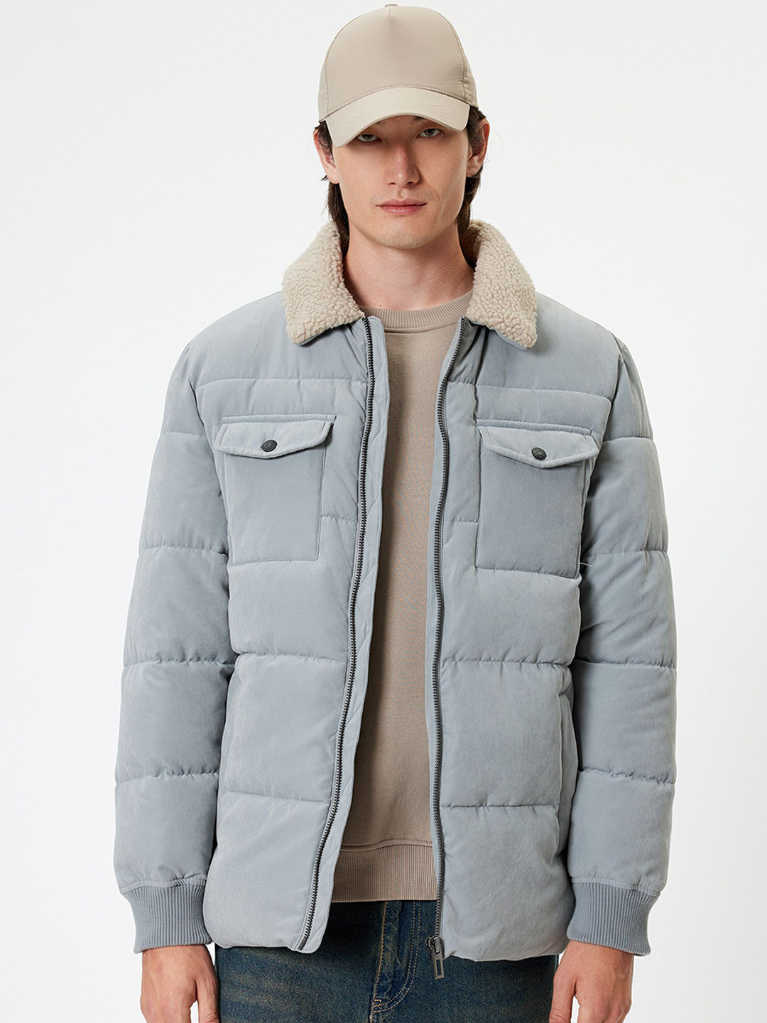 Buy Koton Colourblocked Padded Jacket - Jackets for Men 30462078 | Myntra