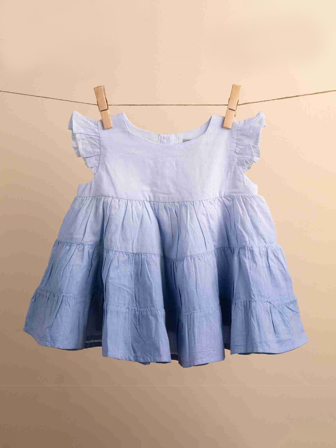 Buy TWEENY MINI Infant Girl Pure Cotton Ombre Tie Dye Frock - Dresses ...