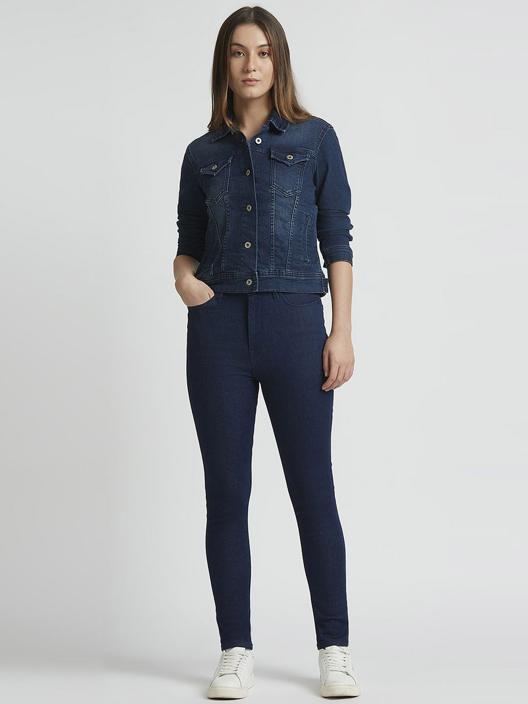 Buy Pepe Jeans Women Dion Skinny Fit High Rise Stretchable Jeans ...