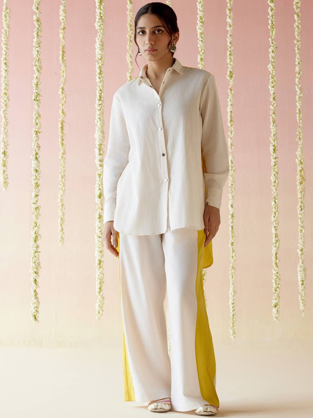 Buy NERO Colourblocked Pure Cotton Shirt With Trouser - Co Ords for ...