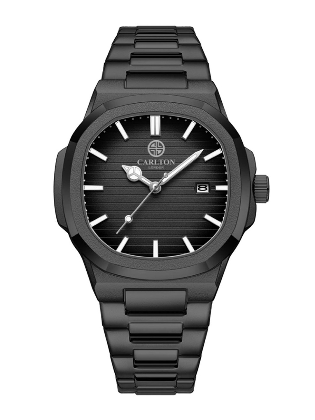 Buy Carlton London Men Patterned Dial & Stainless Steel Bracelet ...