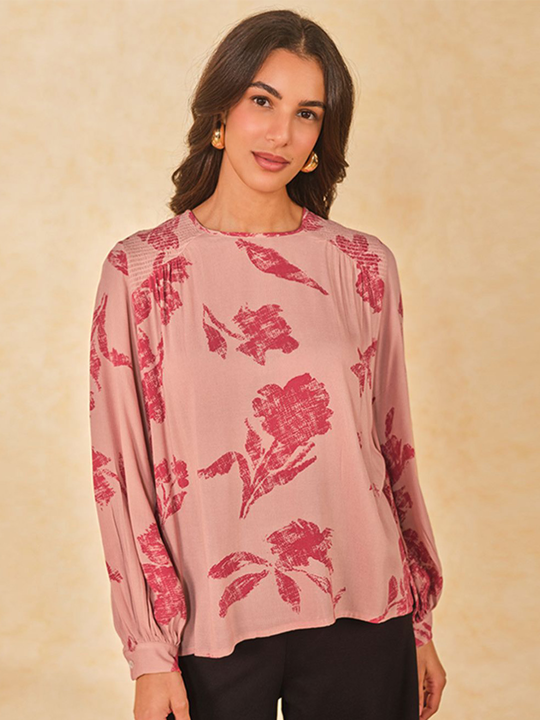 Buy AND Women Floral Printed Boat Neck Top - Tops for Women 30769859 | Myntra