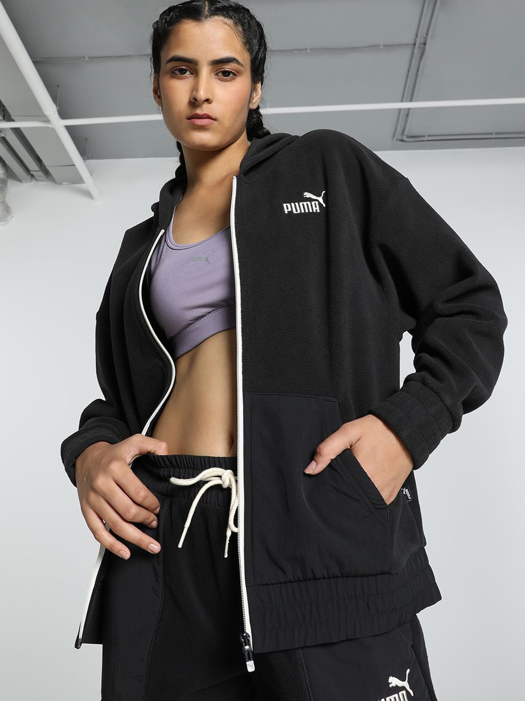 Buy Puma Ess Elevated Full Zip Hoodie - Jackets for Women 30490710 | Myntra