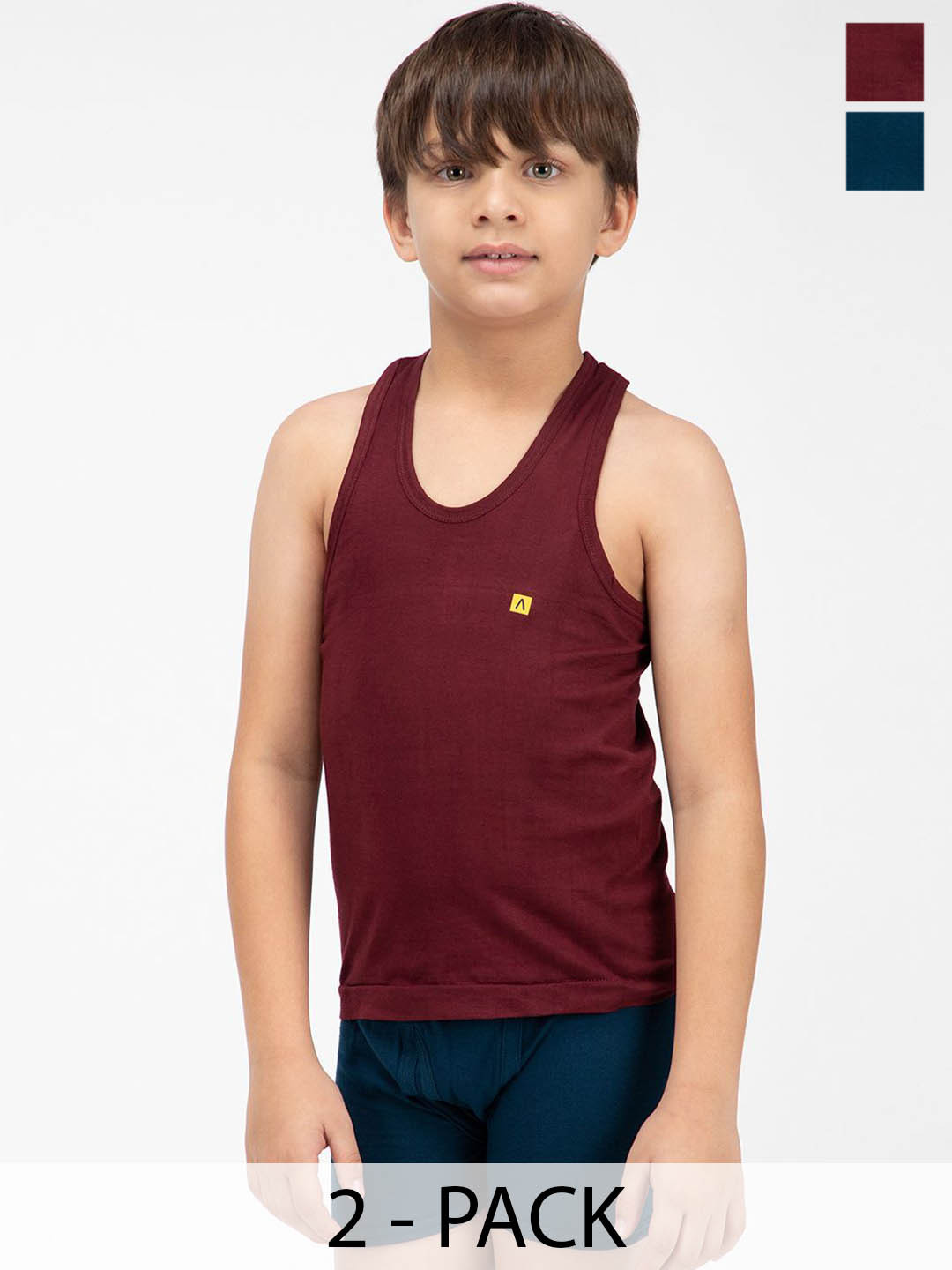 Buy AMUL COMFY Pack Of 2 Boy Cotton Innerwear Vest - Innerwear Vests ...