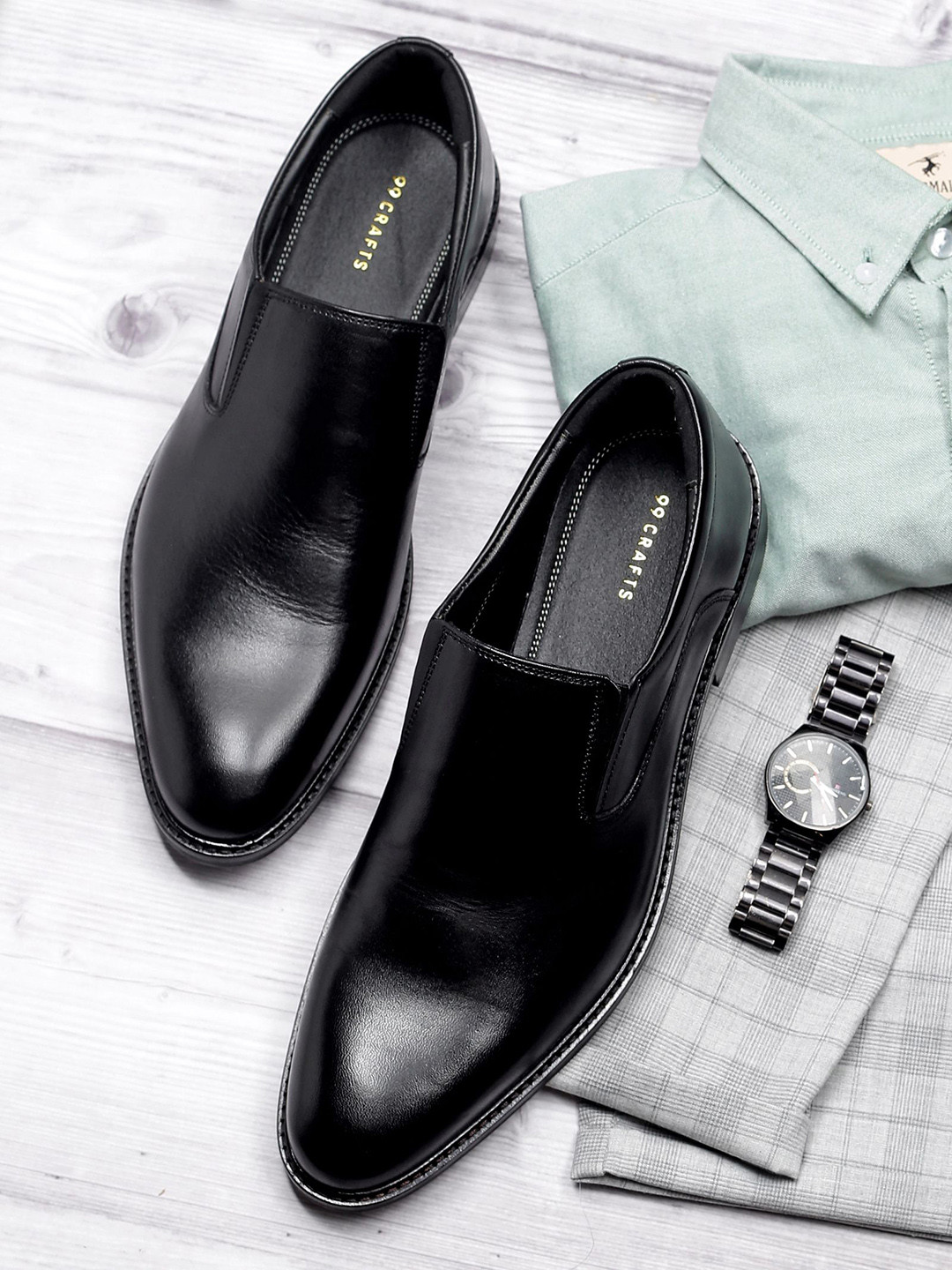 Buy 99CRAFTS Men Formal Slip Ons - Formal Shoes for Men 30447995 | Myntra