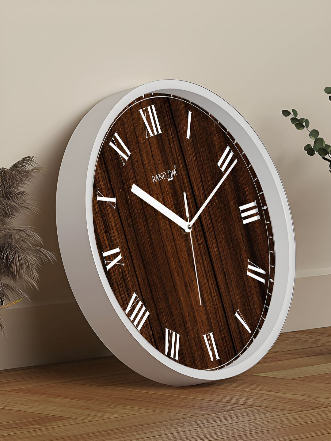 Buy RANDOM Printed Round Shaped Sweep Silent Movement Contemporary Wall ...