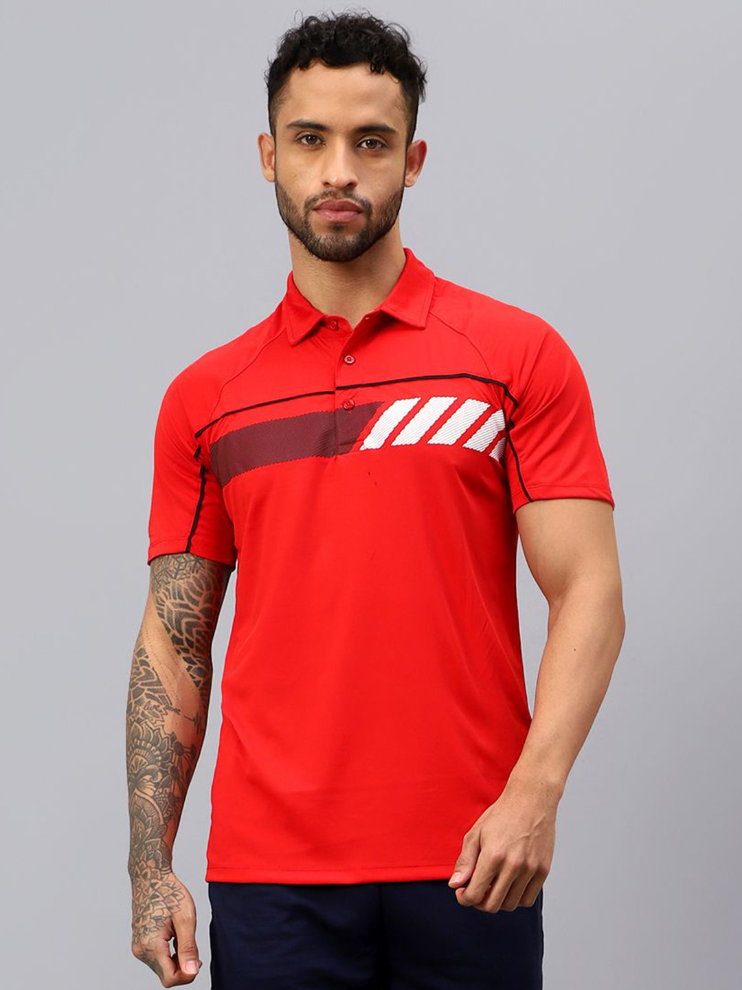 Buy VECTOR X Men Graphic Printed Polo Collar T Shirt - Tshirts for Men ...