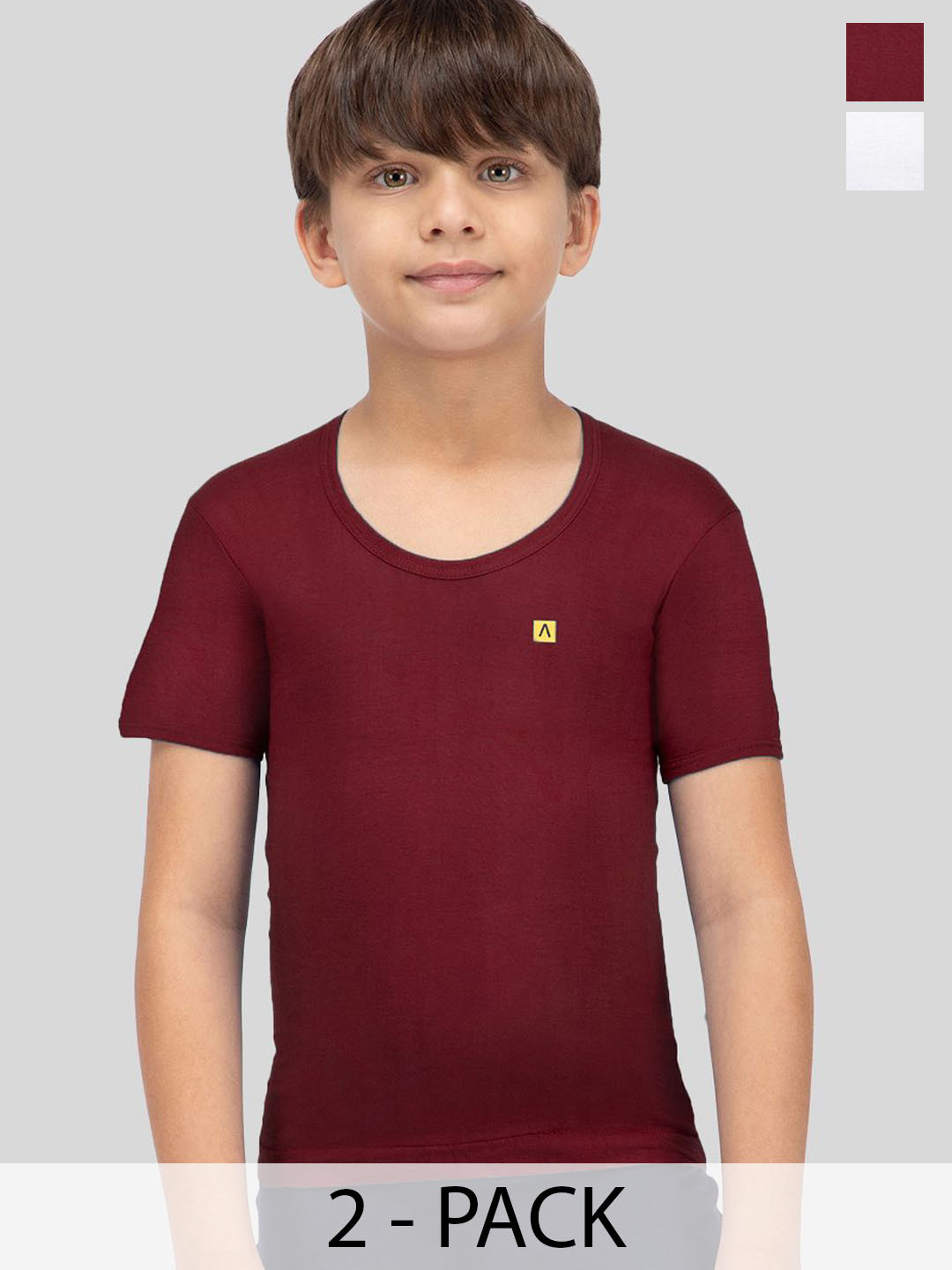 Buy AMUL COMFY Boys Pack Of 2 Cotton Innerwear Vests - Innerwear Vests ...