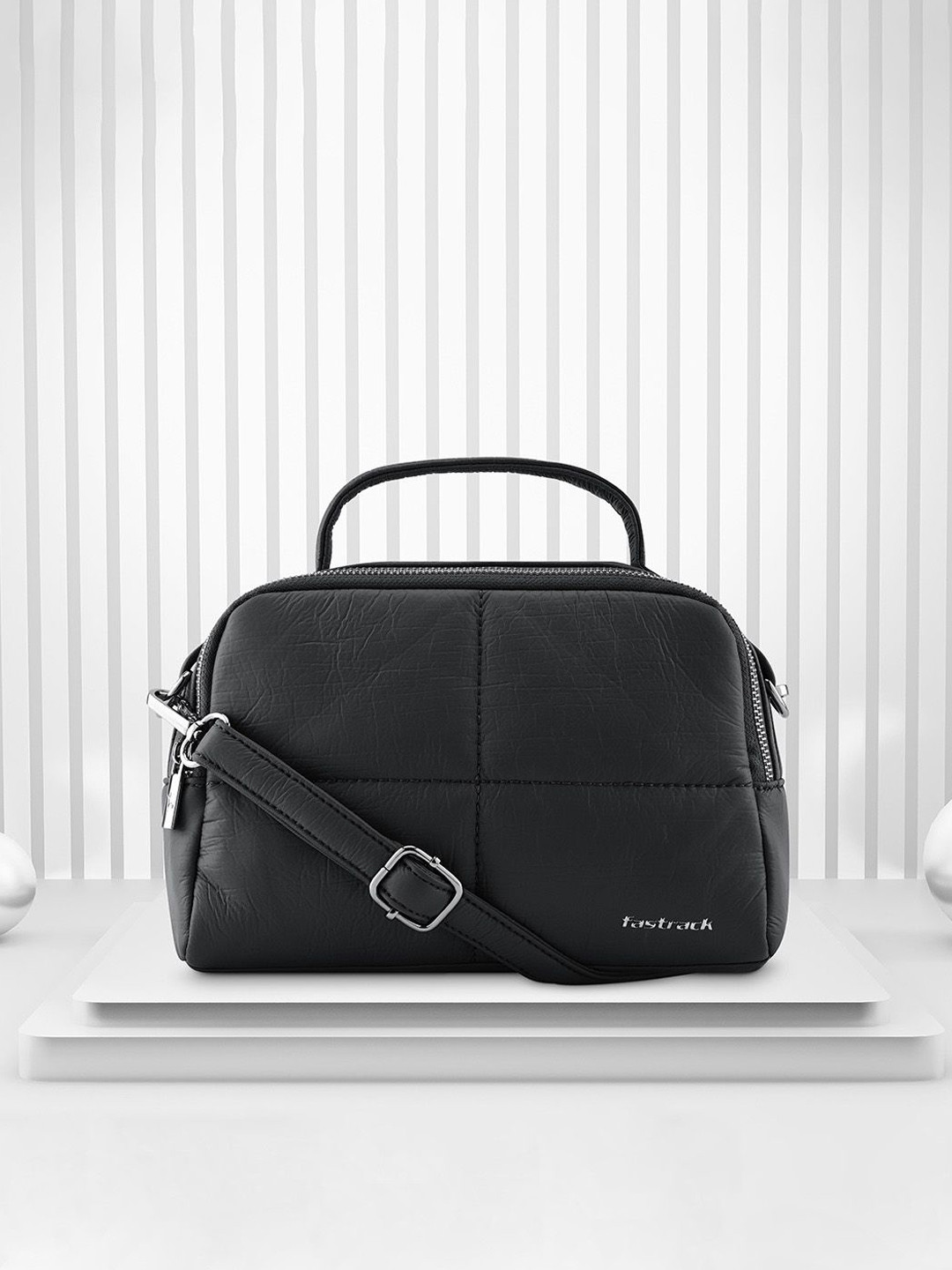 Buy Fastrack PU Structured Sling Bag With Quilted - Handbags for Women ...