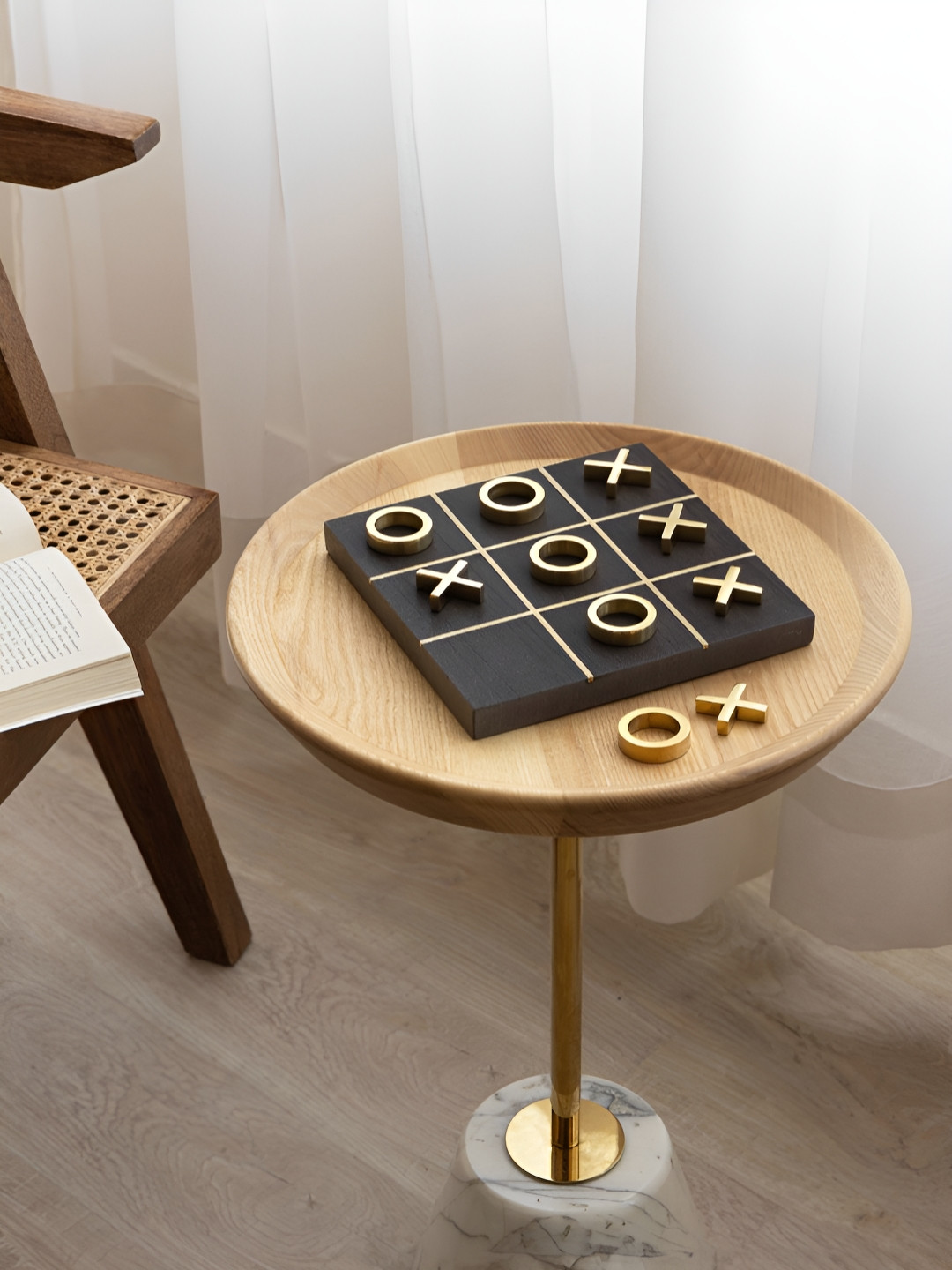 Buy Marbleous Tic Tac Toe Marble Coffee Table Board Game - Activity ...