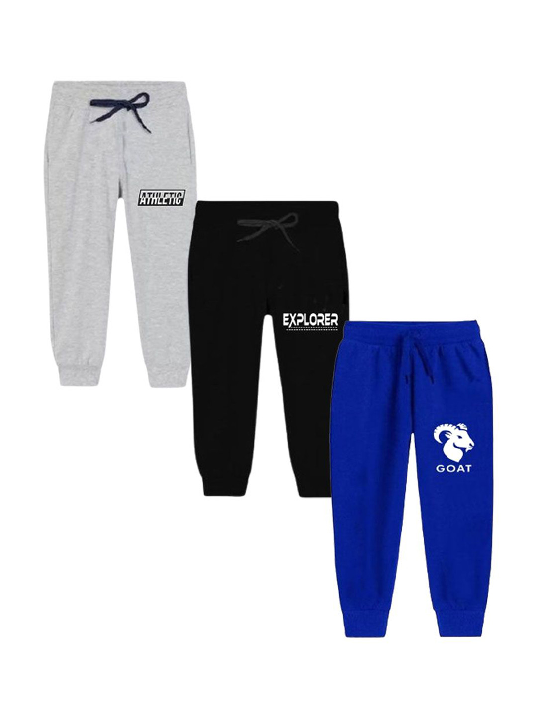 Buy BAESD Boys Pack Of 3 Printed Cotton Mid Rise Joggers 3 COMB18 TRA ...