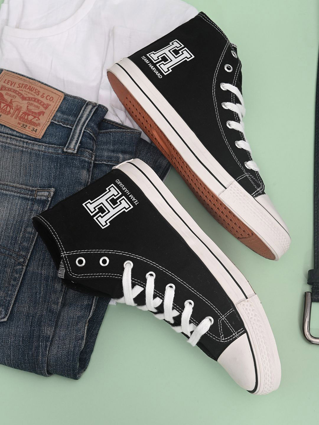 Buy Harvard Men High Top Lace Up Sneakers - Casual Shoes for Men ...