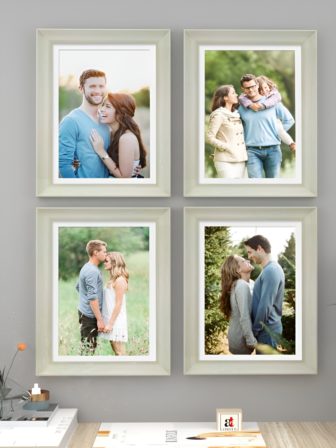 Buy Art Street Grey 2 To 4 Pieces Wood Wall Photo Frames - Photo Frames ...