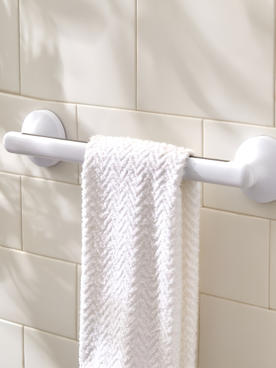 Buy Home Centre White Solid Plastic Towel Holder - Bathroom Accessories ...