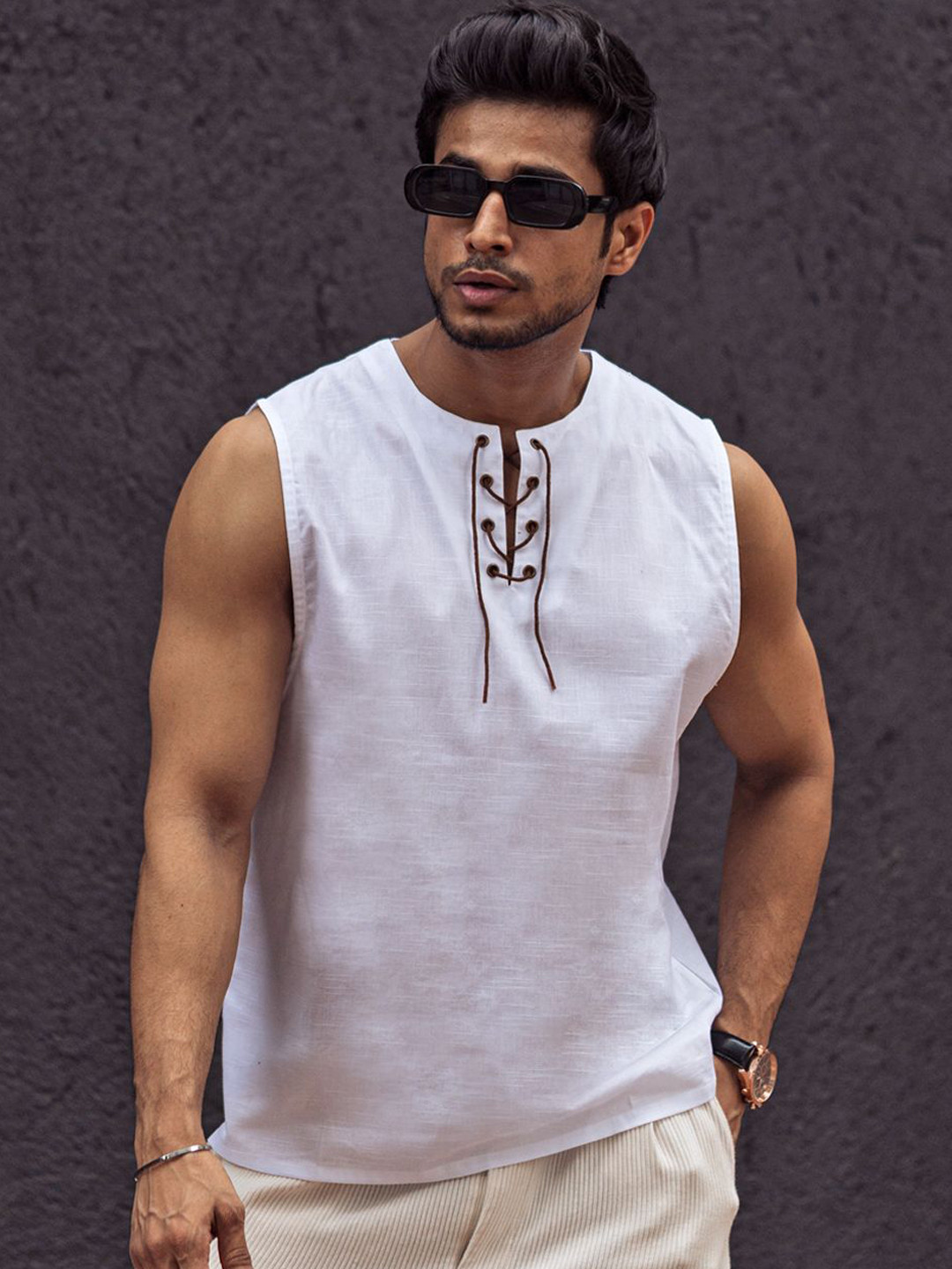 Buy Powerlook Sleeveless Innerwear Vest 01 1052480 S - Innerwear Vests ...