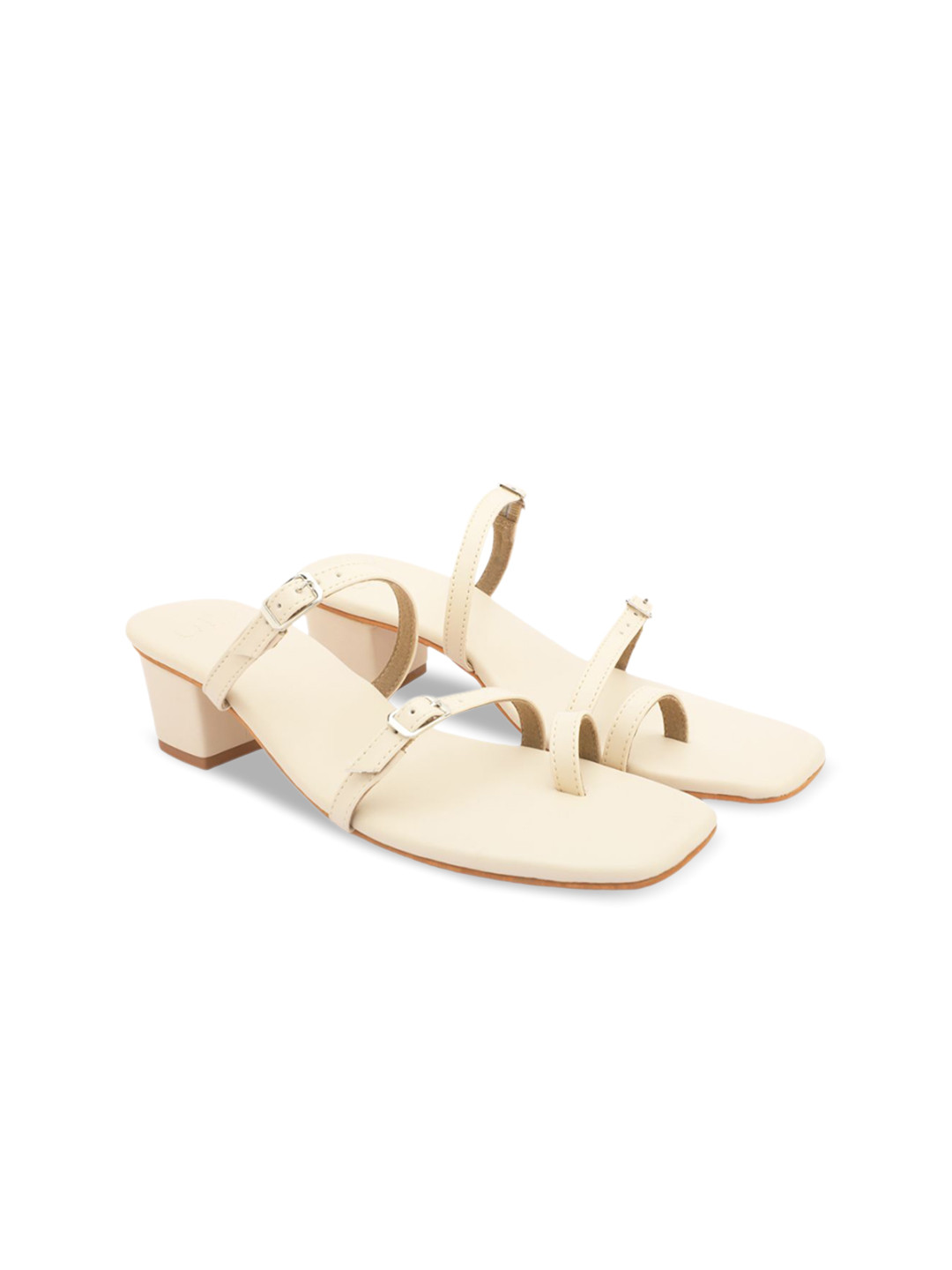 Buy ALL TABS OPEN Embellished PU Block Sandals - Heels for Women ...