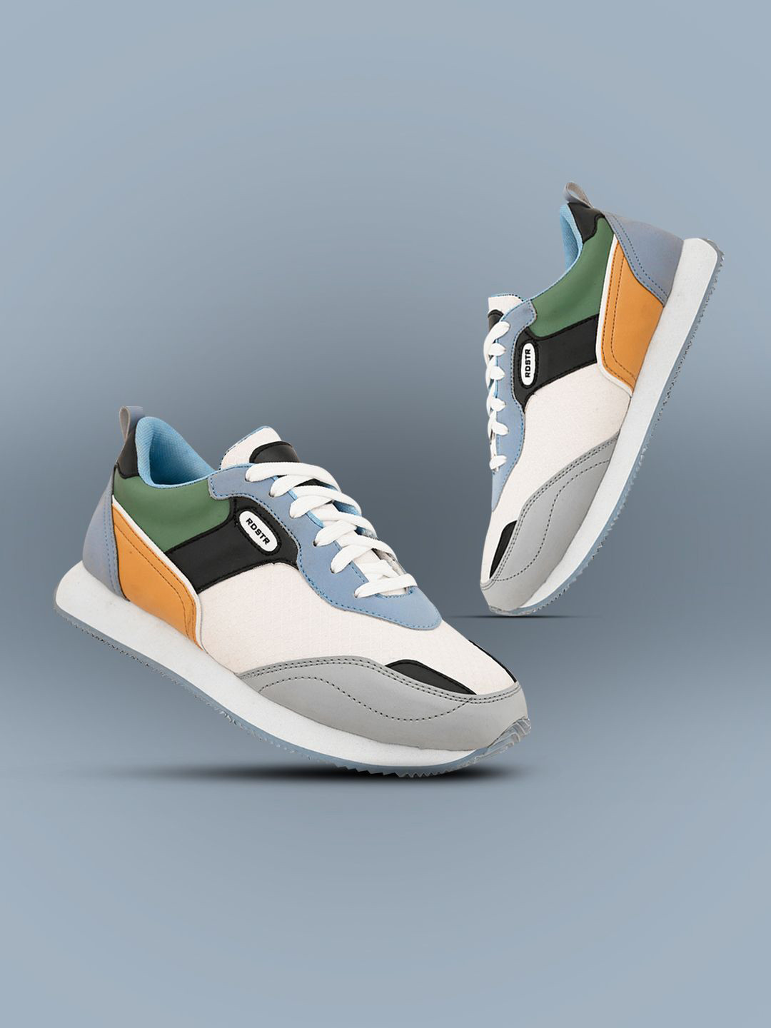 Buy The Roadster Lifestyle Co Men Colorblocked Lace Up Sneakers ...