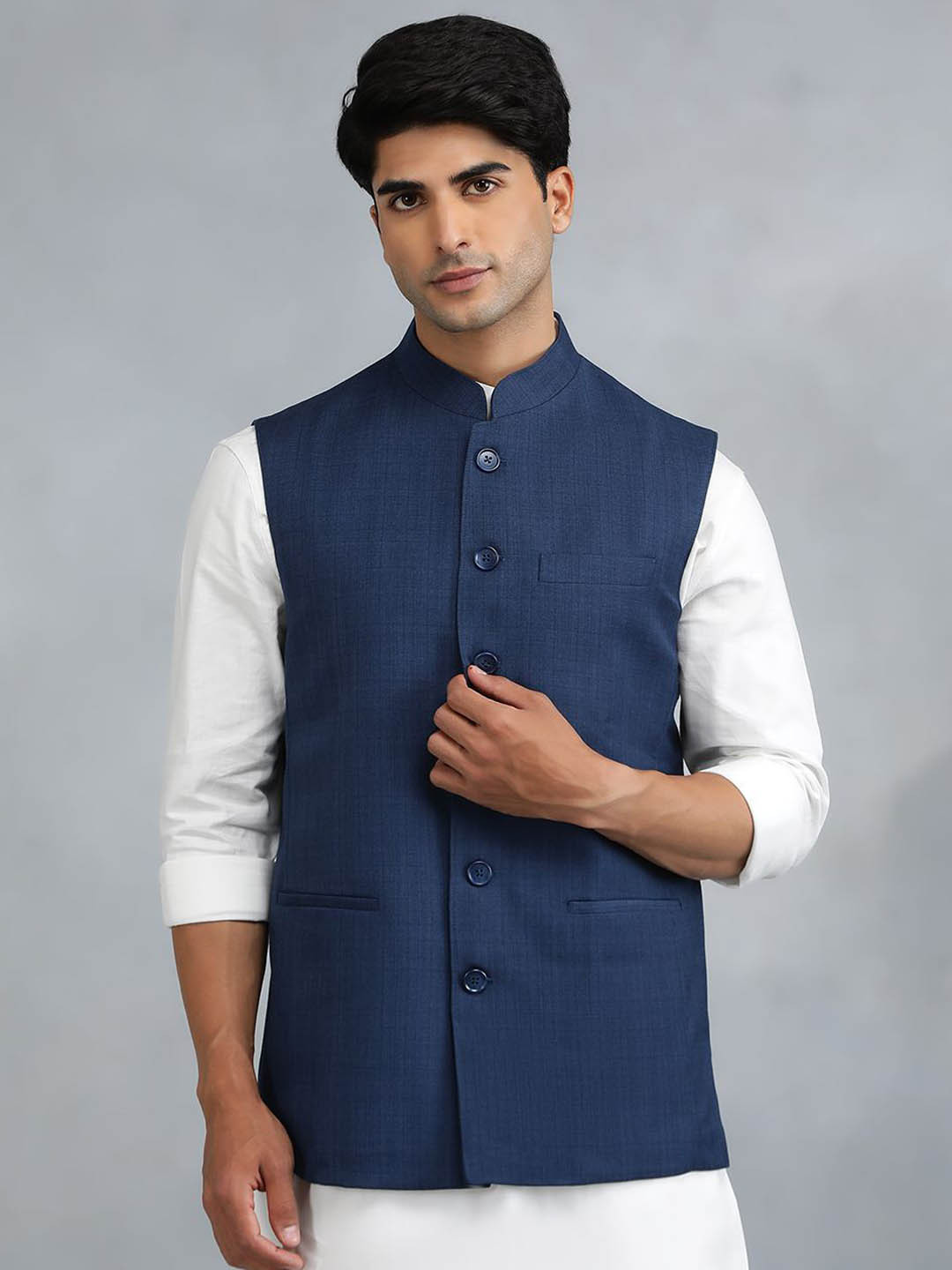 Buy MODI JACKET Men Tailored Jacket With Patchwork - Jackets for Men ...