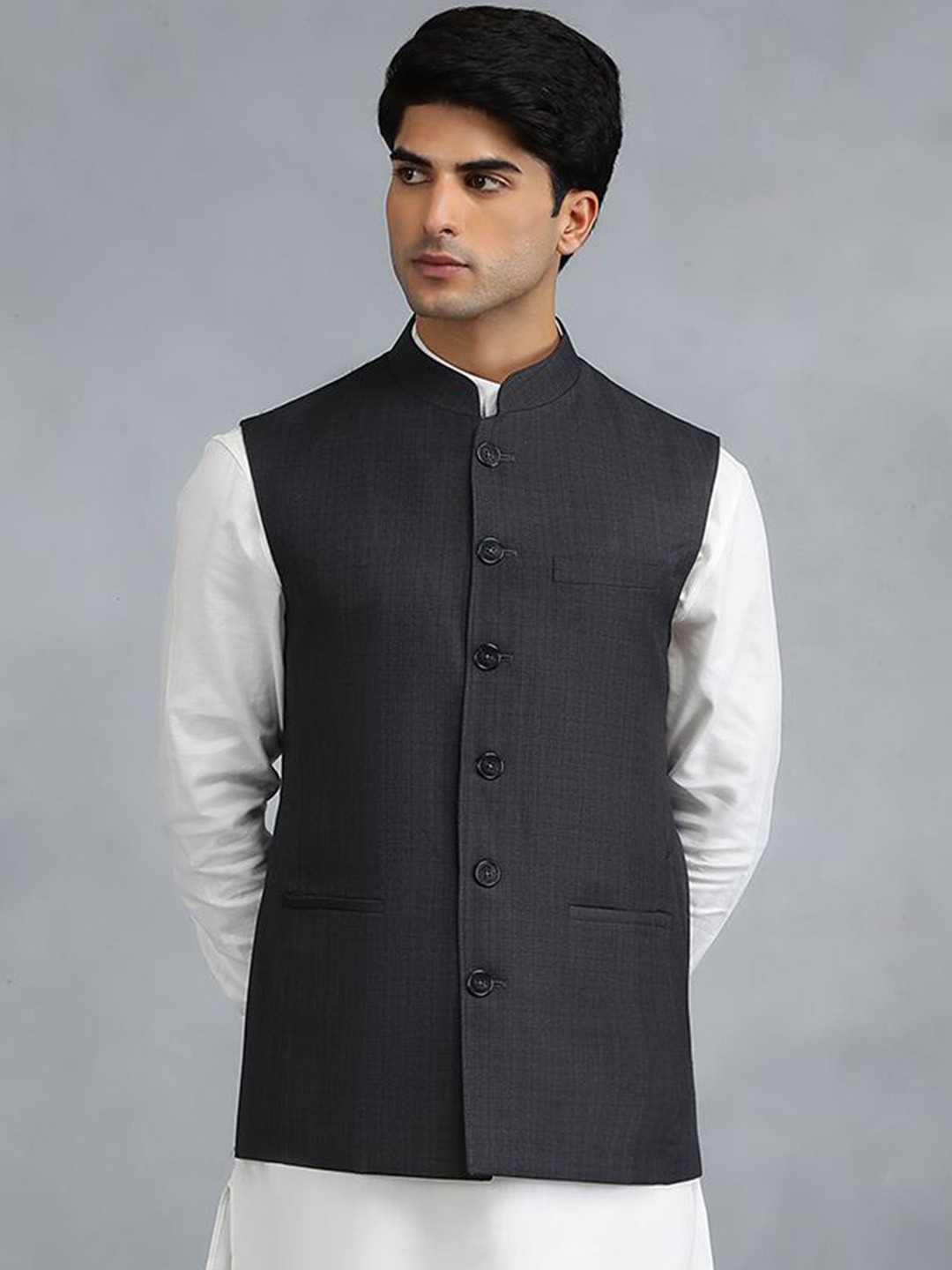 Buy MODI JACKET Men Floral Woollen Longline Tailored Jacket - Jackets ...