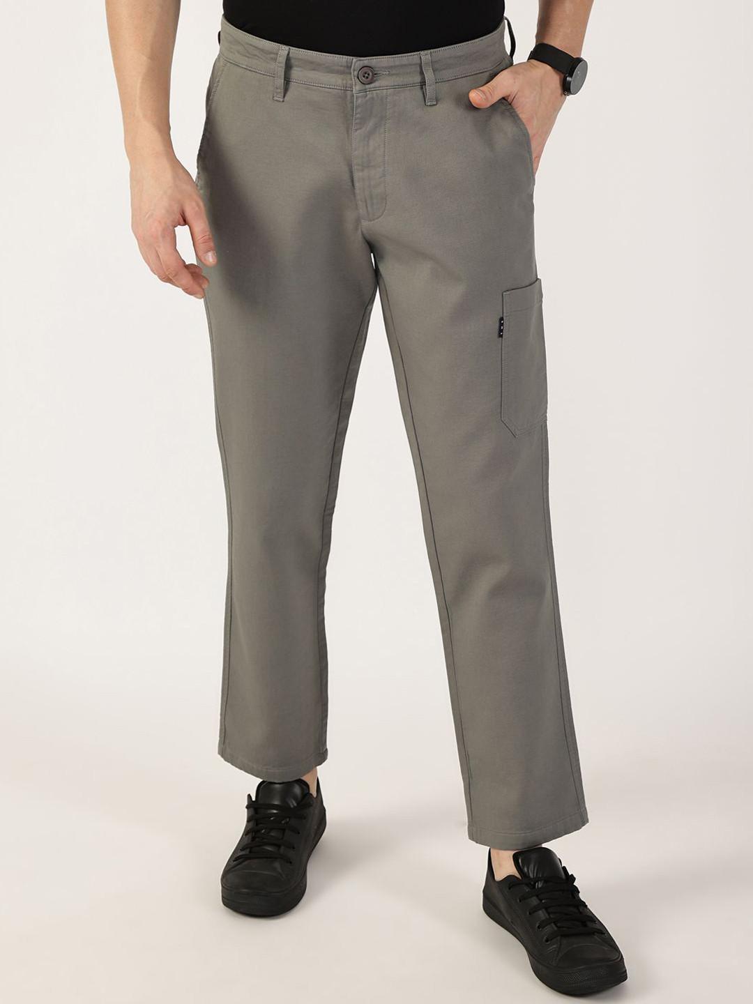 Buy Thomas Scott Men Smart Regular Fit Mid Rise Chinos Trousers ...