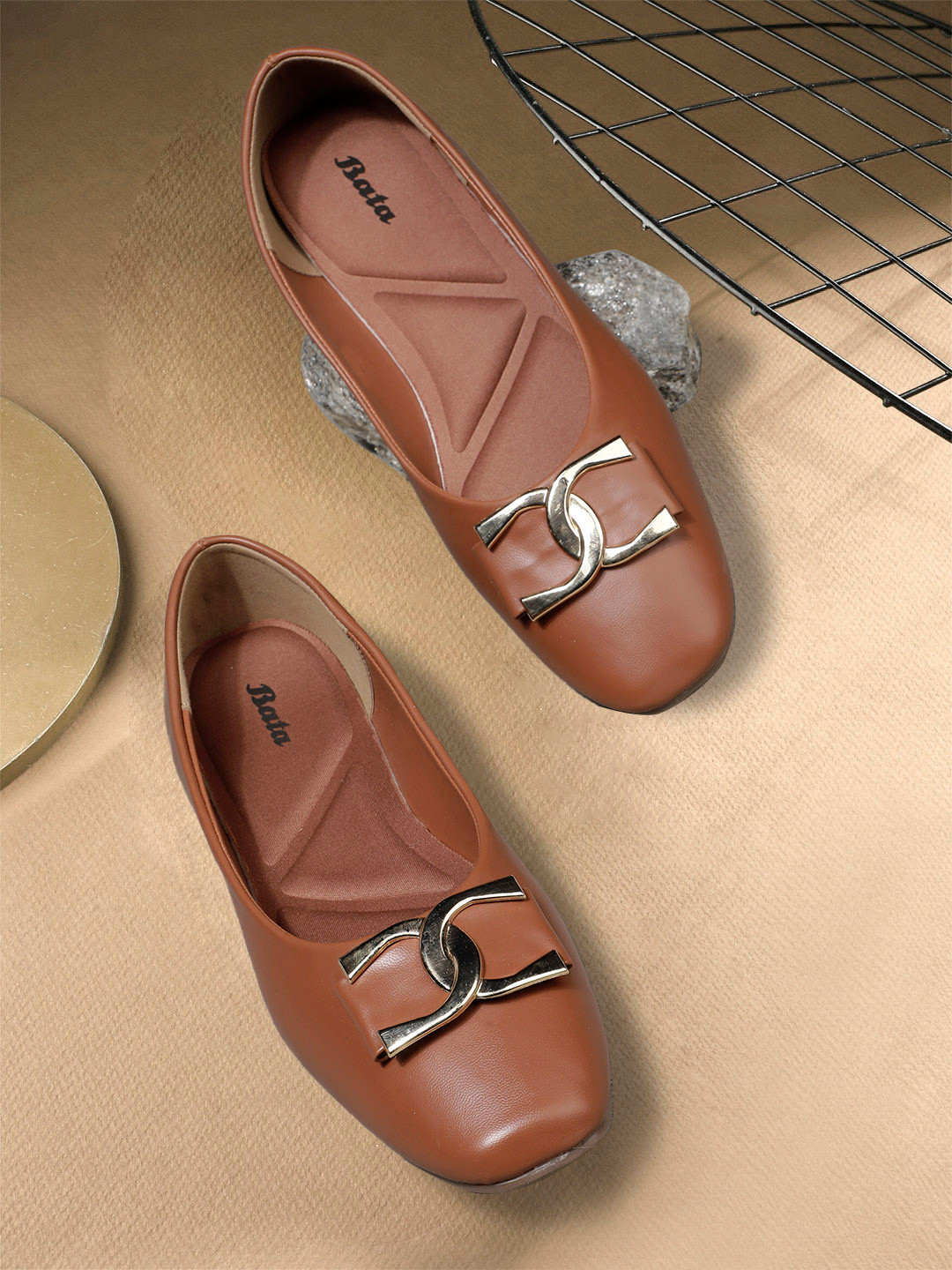 Buy Bata Women Square Toe Ballerinas Flats - Ballerinas for Women ...