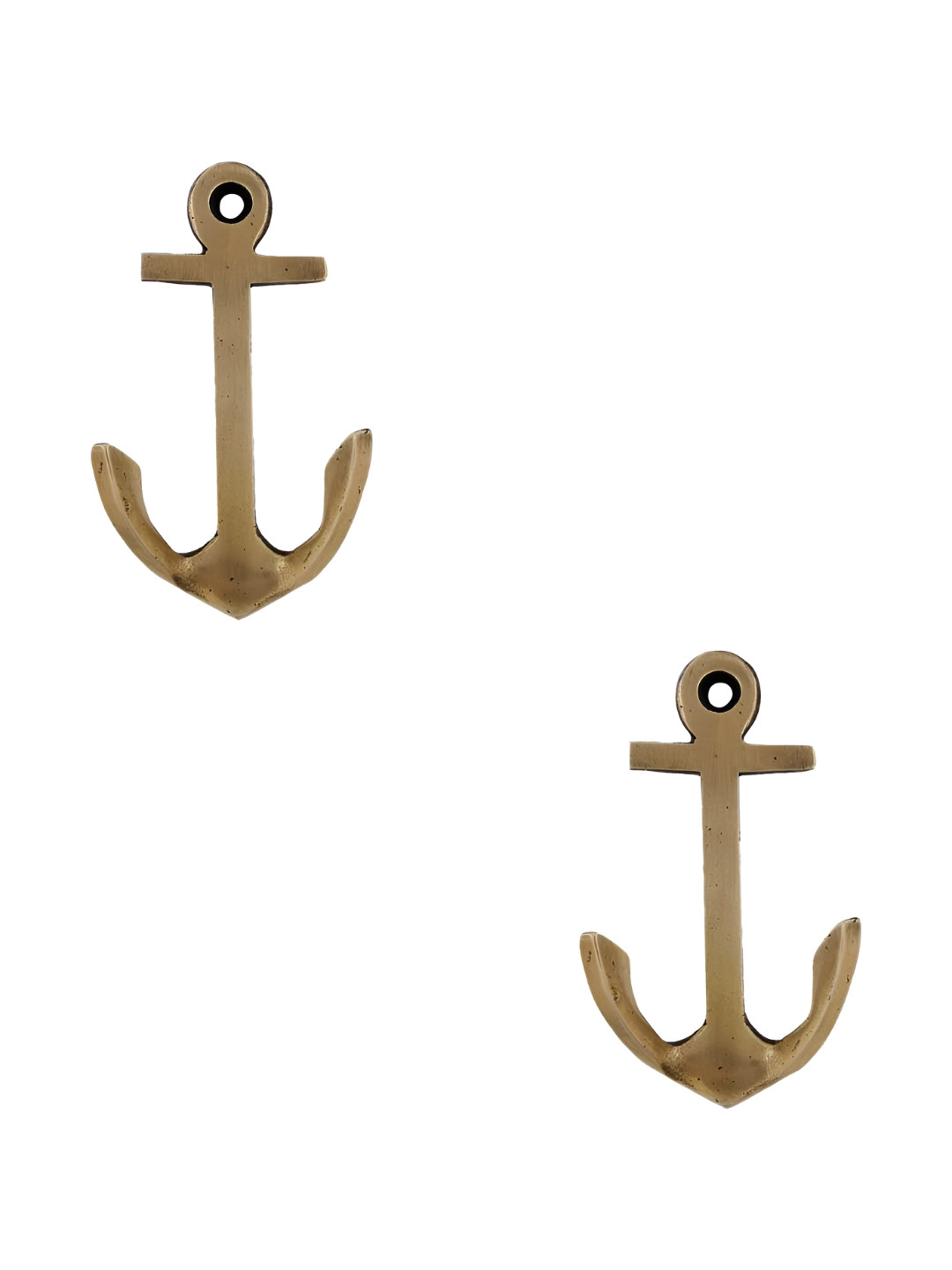 Buy IndianShelf Gold Toned 2 Pieces Brass Anchor Hangers For Clothes ...
