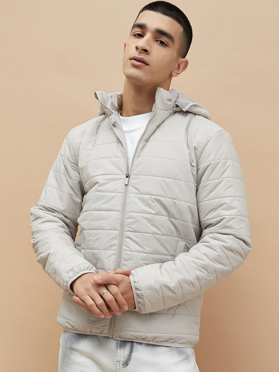 Buy Fame Forever By Lifestyle Men Hooded Solid Casual Puffer Jacket ...