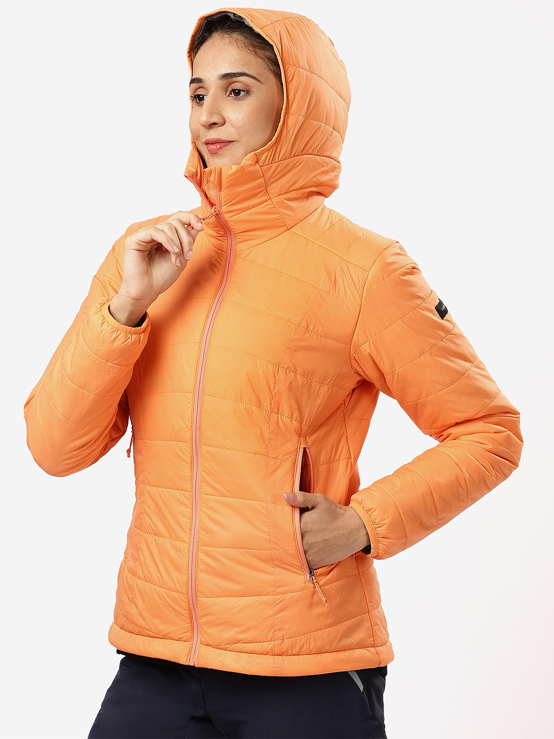 Buy FORCLAZ By Decathlon Women Hooded Solid Casual Lightweight Padded ...