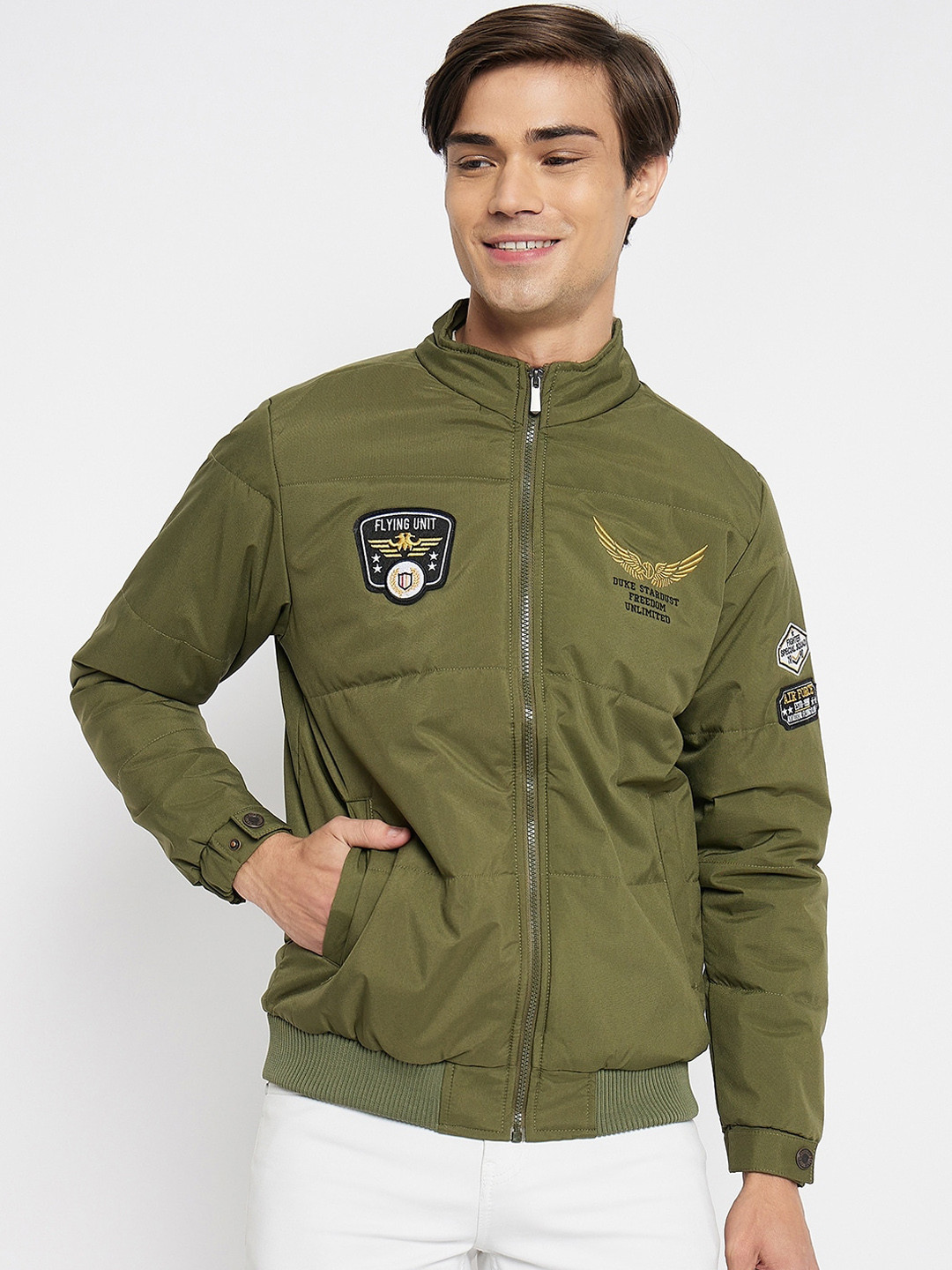 Buy Duke Stand Collar Bomber Jacket - Jackets for Men 28239394 | Myntra