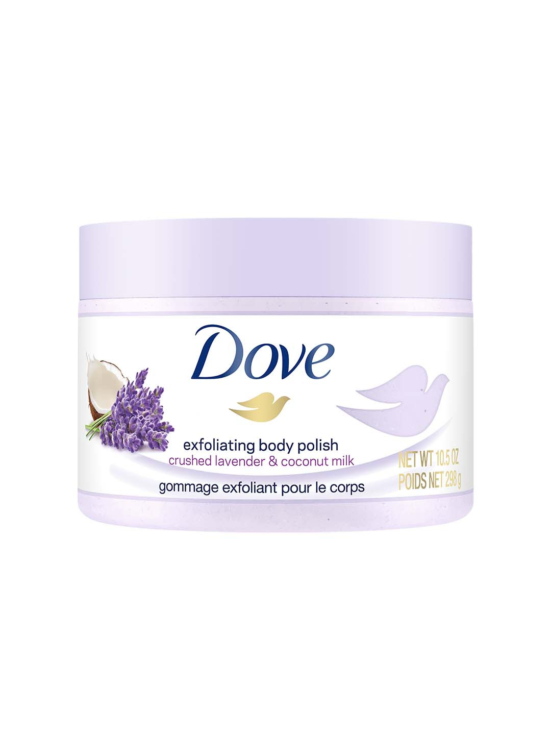 Buy Dove Exfoliating Body Polish Scrub With Crushed Lavender & Coconut ...