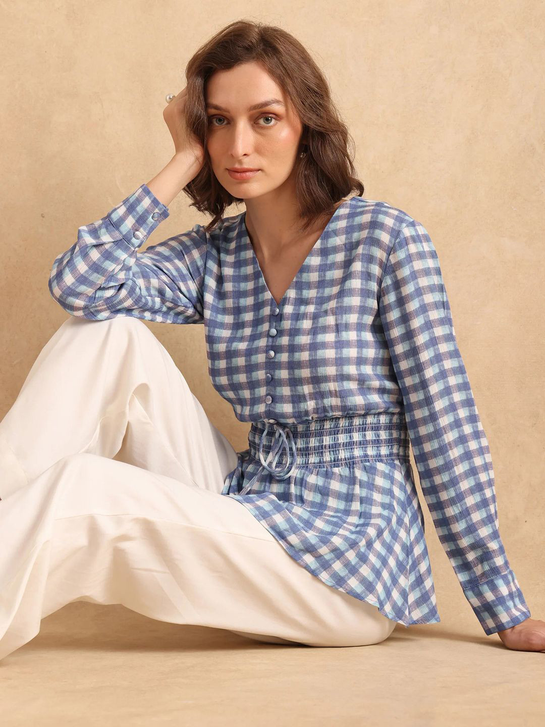 Buy RAREISM Print Cinched Waist Top - Tops for Women 31809728 | Myntra