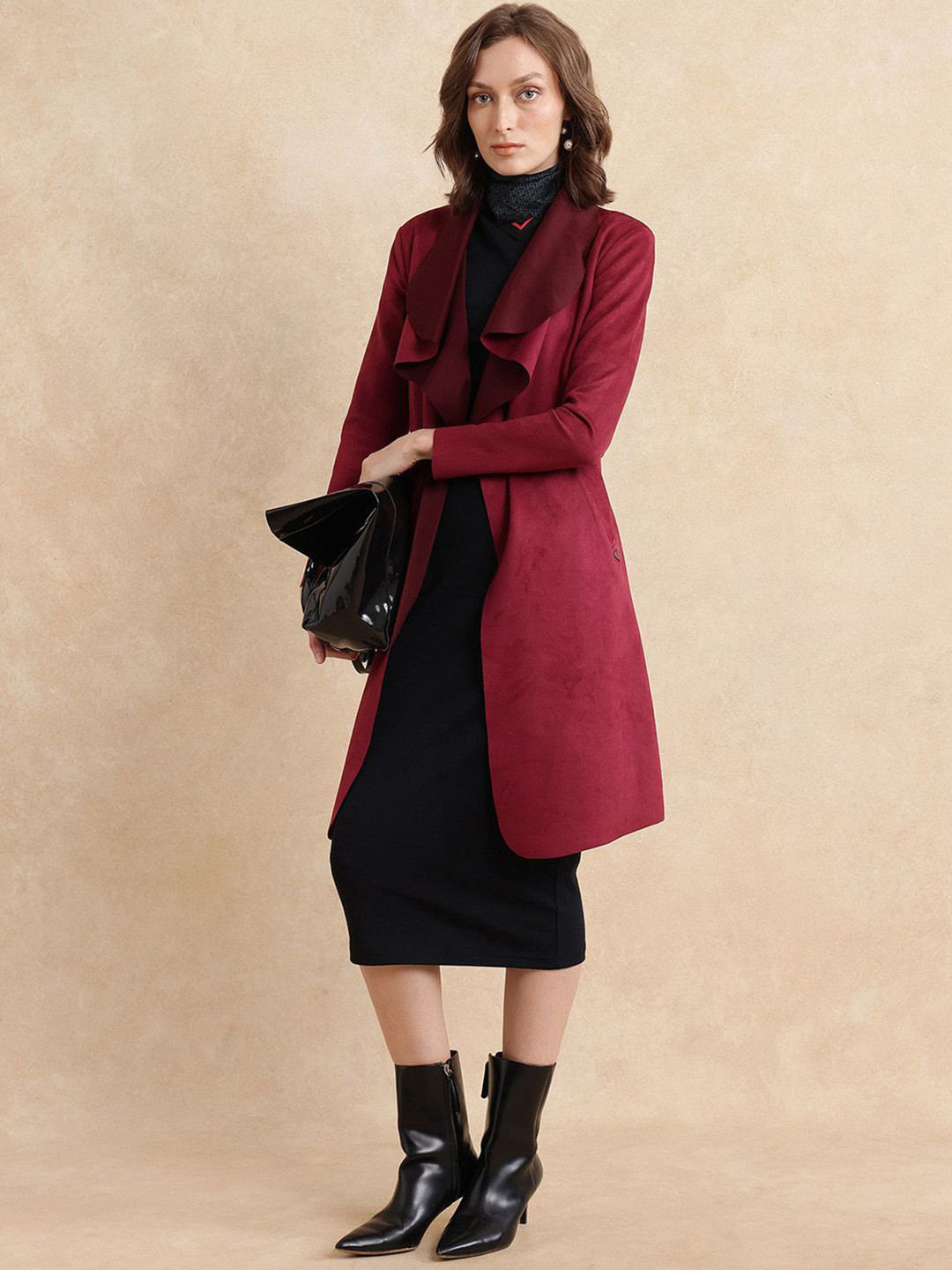 Buy RAREISM Women Cotton Longline Tailored Jacket With Embroidered ...