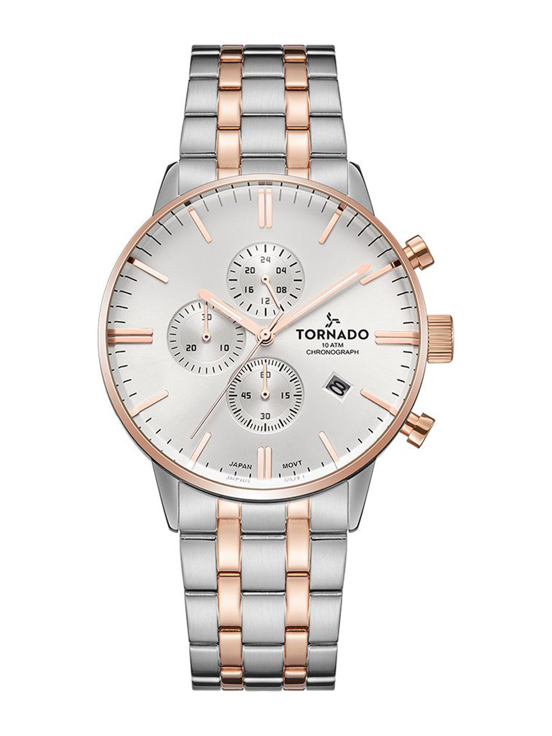 Buy TORNADO Men Dial & Stainless Steel Bracelet Style Straps Analogue Chronograph Watch T6102 ...