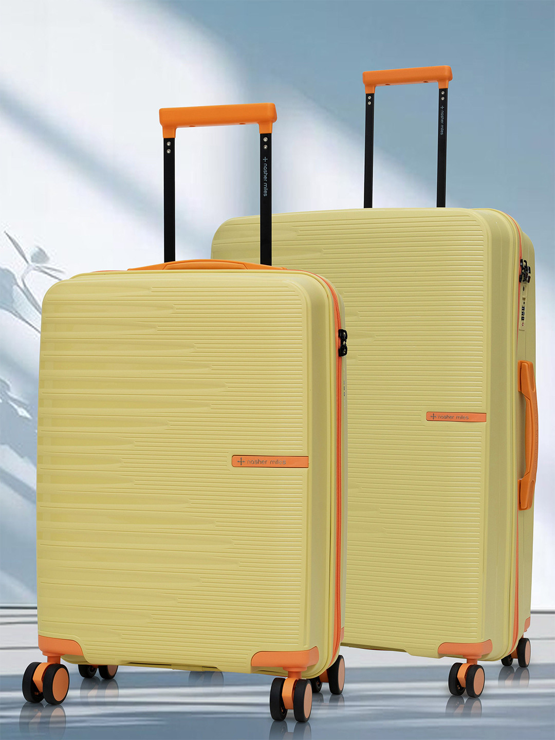 Buy Nasher Miles Havelock Polypropylene TSA Lock Set Of 2 S/M Cream ...