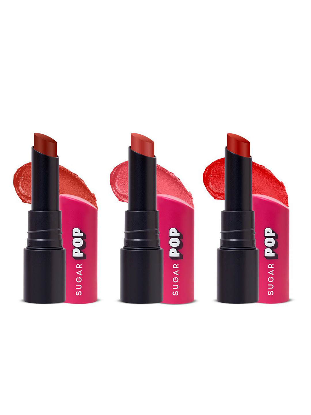 Buy SUGAR POP Set Of 3 Ultrastay Transferproof Lipstick 5 G Each Bold ...