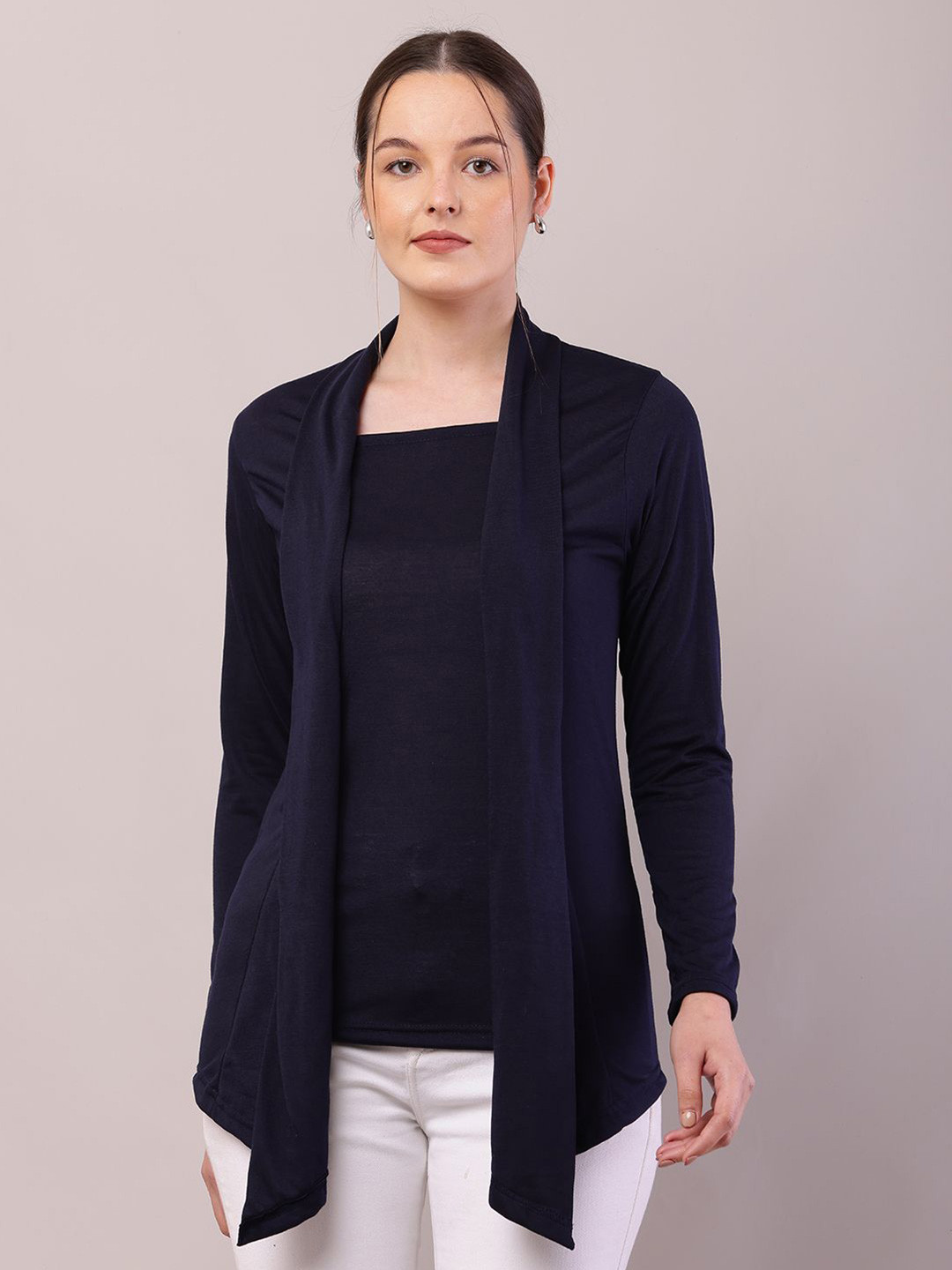 Buy RiseMax Longline Lapel Shrug - Shrug for Women 32136867 | Myntra