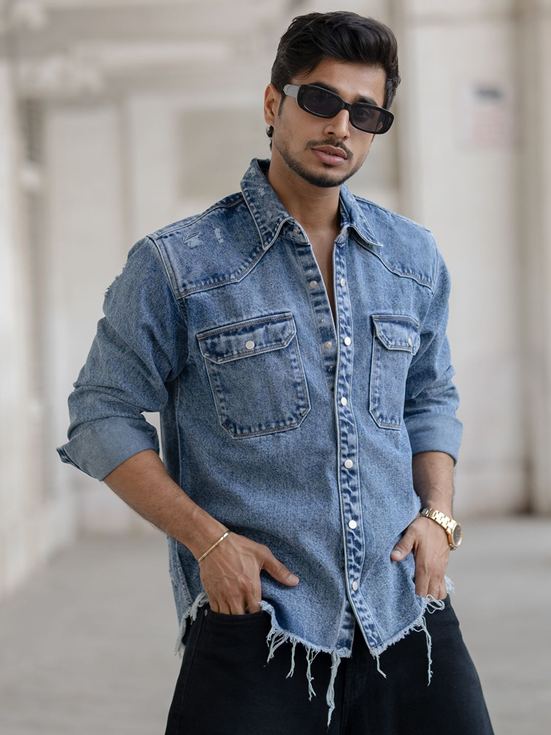 Buy Powerlook Men Spread Collar Solid Cotton Casual Shirt - Shirts for ...