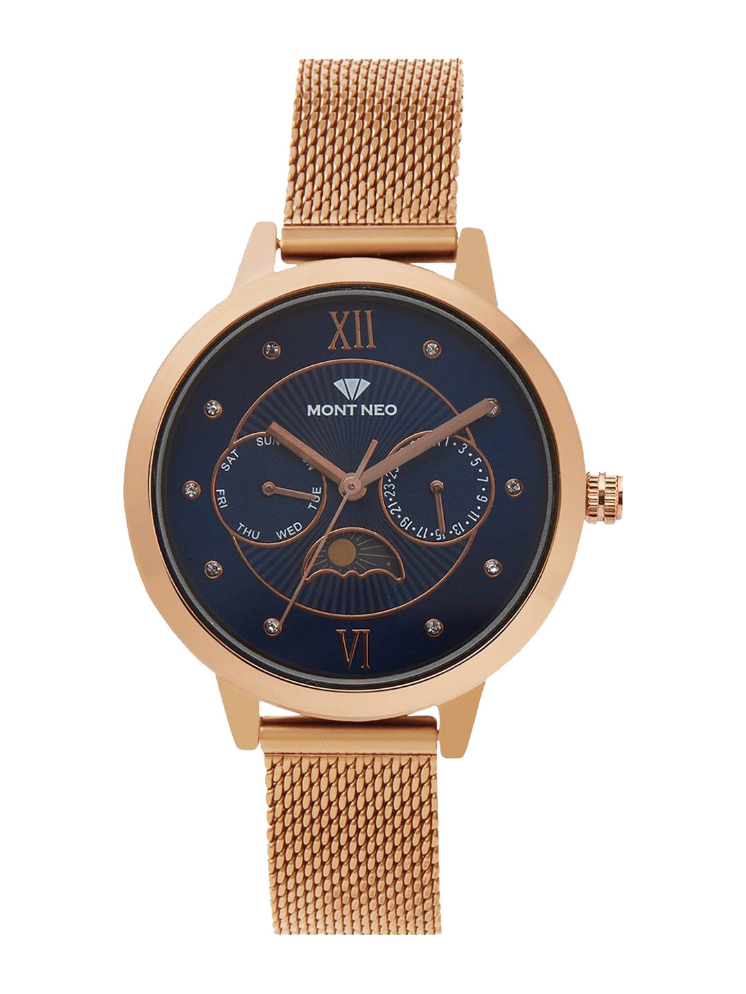 Buy MONT NEO Women Dial & Stainless Steel Bracelet Style Straps ...