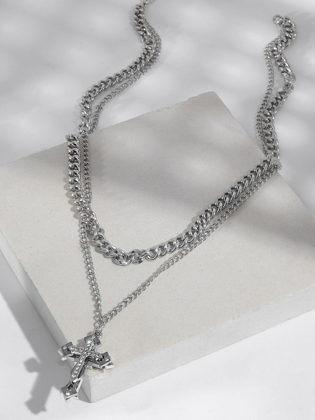 Buy JOKER & WITCH Men Silver Plated Necklace - Necklace And Chains for ...