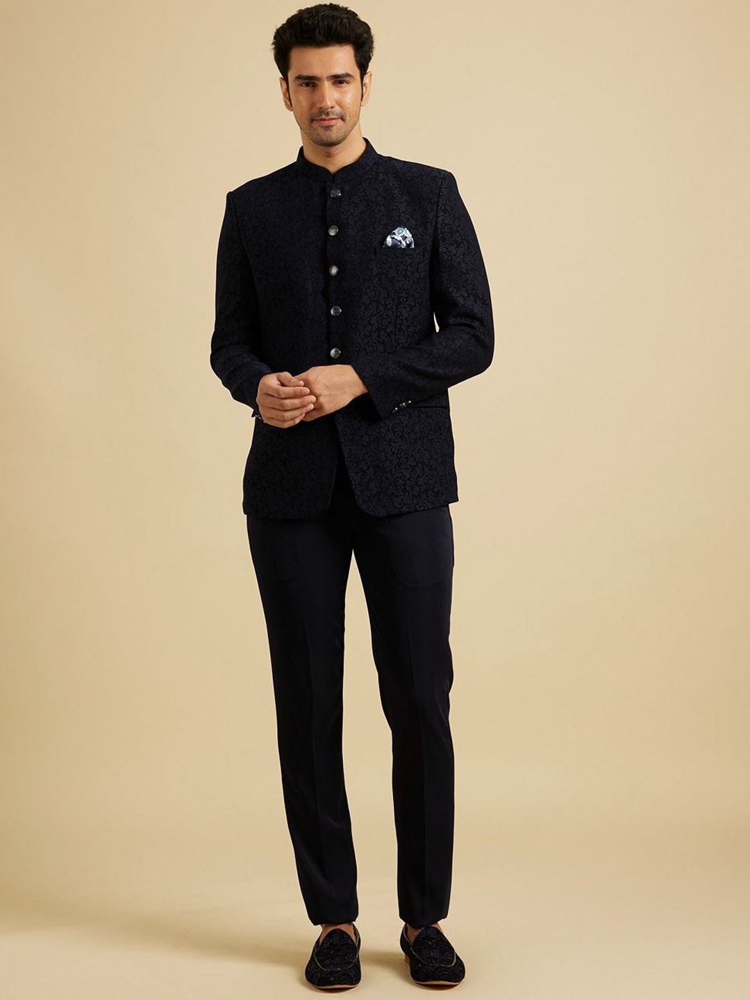 Buy Manyavar Self Design Tailored Fit 2 Piece Suit - Suits for Men ...
