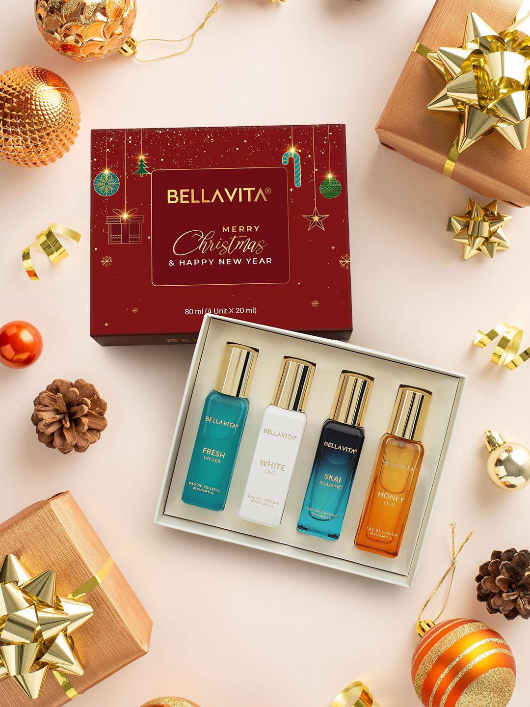 Buy Bella Vita Organic Luxury Unisex Set Of 4 Perfume Gift Set 20ml Each - Perfume for Unisex ...