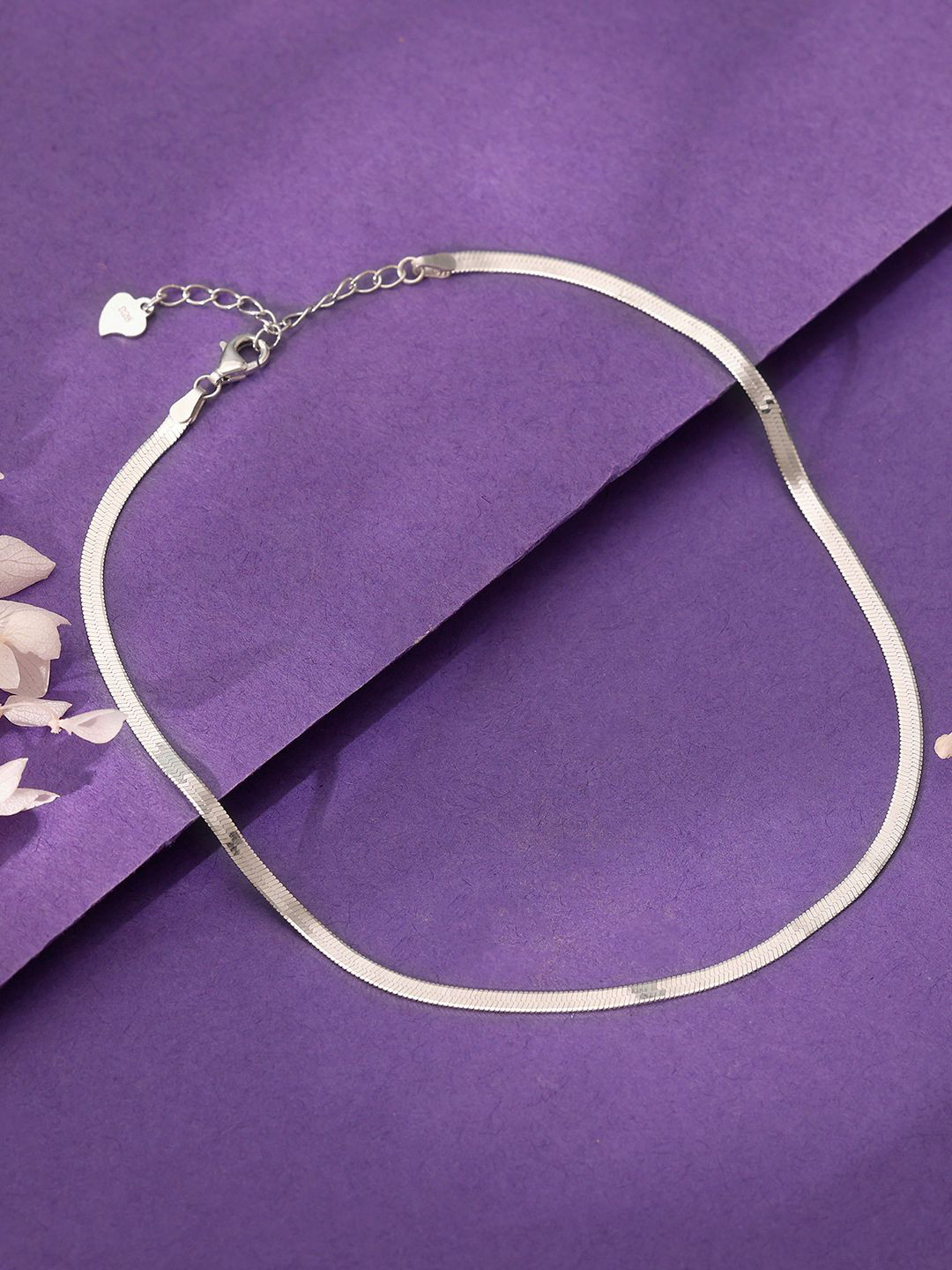 Buy GIVA 925 Sterling Silver Rhodium Plated Oxidised Anklet - Anklet ...