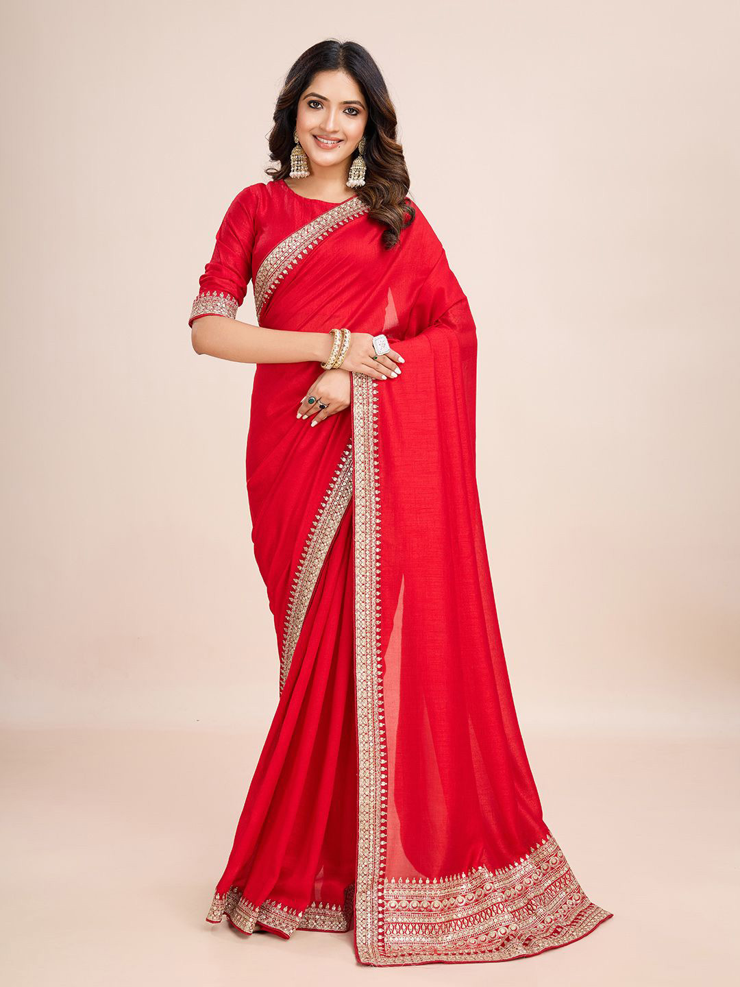 Buy Kasee Embroidered Pure Silk Ready To Wear Saree - Sarees for Women ...