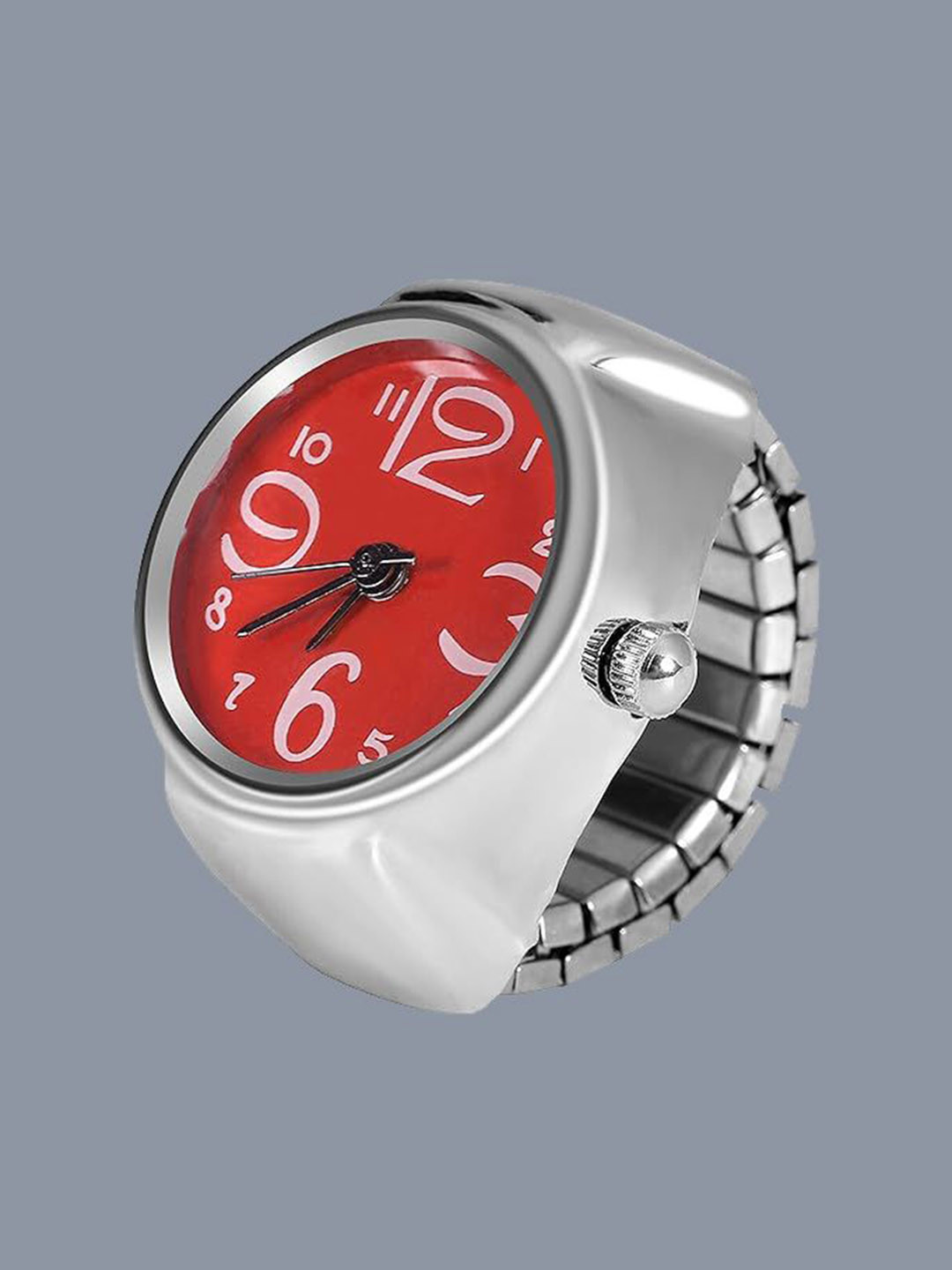 Buy RHOSYN Silver Plated Stretchable Watch Finger Ring - Ring for ...
