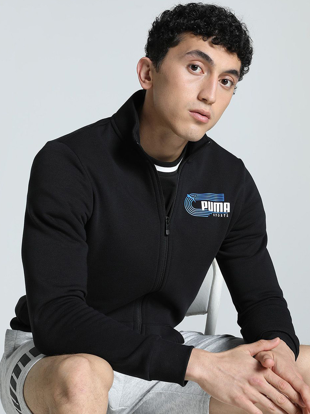 Buy Puma Men Printed Full Zip Bomber Jacket - Jackets for Men 31896193 ...