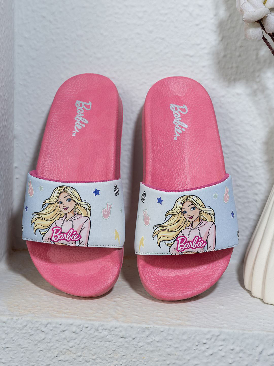 Buy Toothless Girls Barbie Printed Casual Sliders - Flip Flops for ...