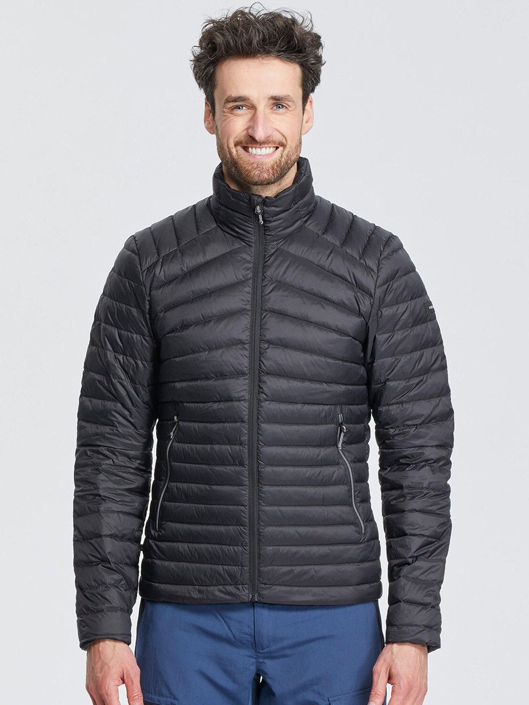 Buy FORCLAZ By Decathlon Men Mock Collar Padded Jacket - Jackets for ...